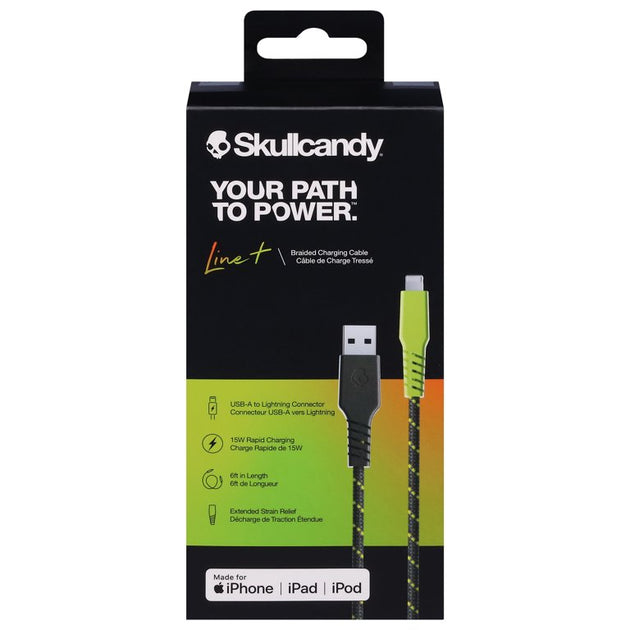 Skullcandy - Line+ Braided Charging Cable - USB-A to Lightning – Board ...