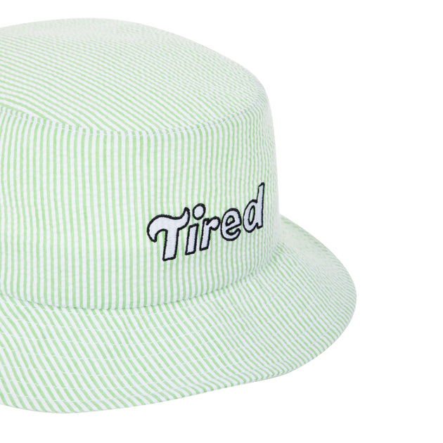 Tired - Tilde Seersucker Bucket Hat - Mint – Board Of Missoula
